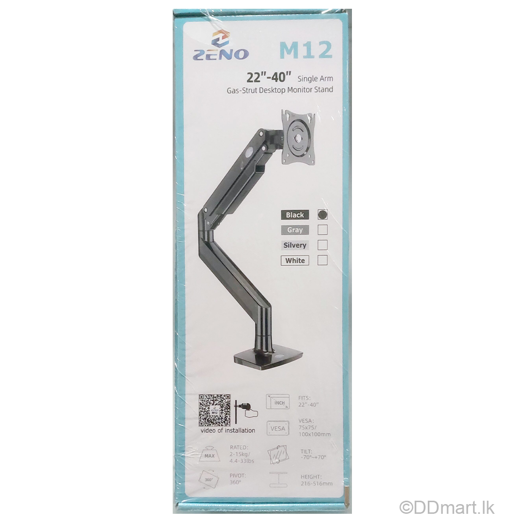 ZENO M12 Adjustable Desktop Monitor Stand for 22″–40″ Monitors | Daraz.lk