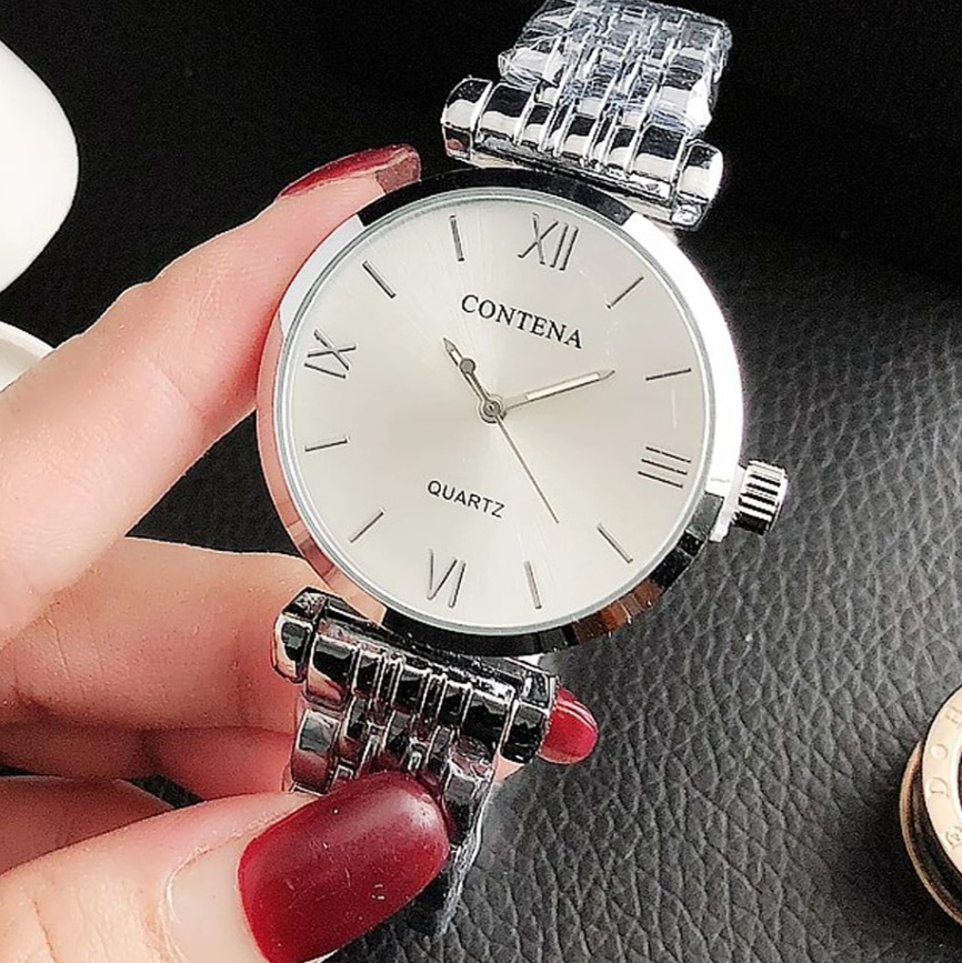 Stainless Steel Luxury Ladies Watch Quartz Analog Business Chain Casual ...