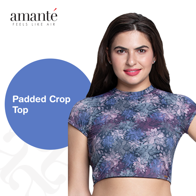 Amante Swim Crop Top With Back Closure Darazlk