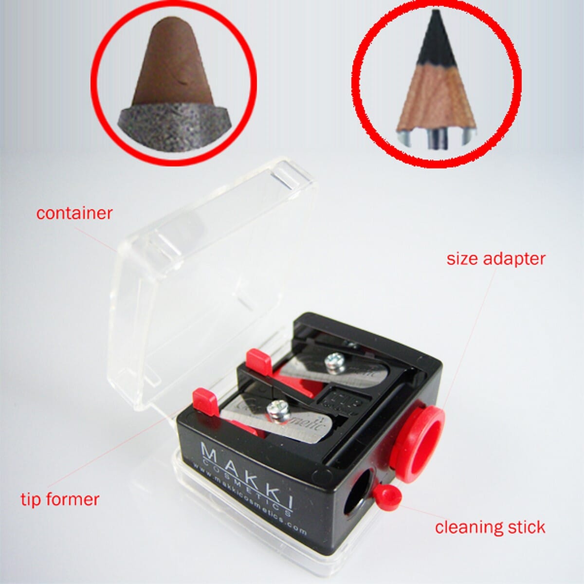 1PC Double Holes Cosmetic Sharpener Pencil Sharpener For Cosmetic Brush ...