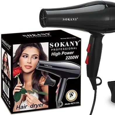 SOKANY Hair Dryer Professional 2200W Powerful Fast Drying Low Noise and ...