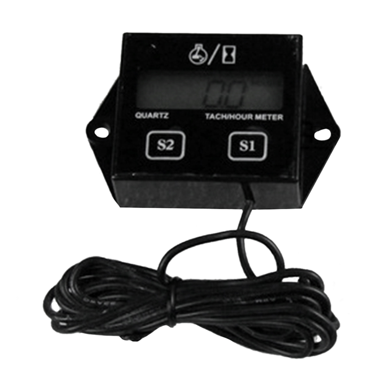 Engine Digital Display Tach Hour Meter Gauge Inductive Speedometer Car Stroke Tachometer ...