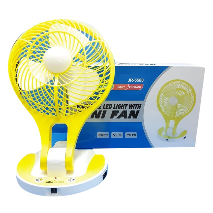 High Quality JR-5580 Rechargeable Fan 7.5 Inch | Daraz.lk
