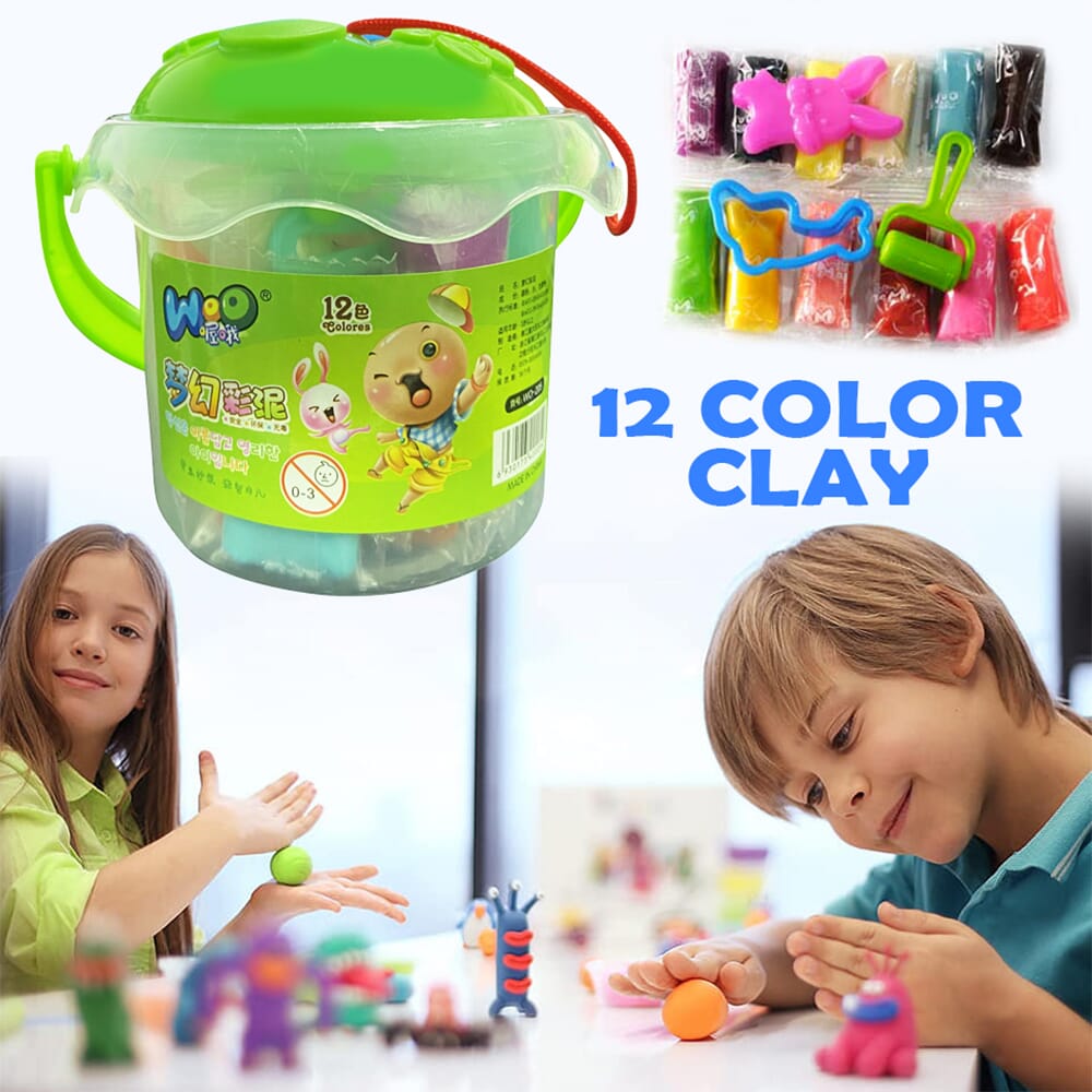 Funclay Clay Toy Art Clay Set For Kids With Different Kind Of Shapes ...