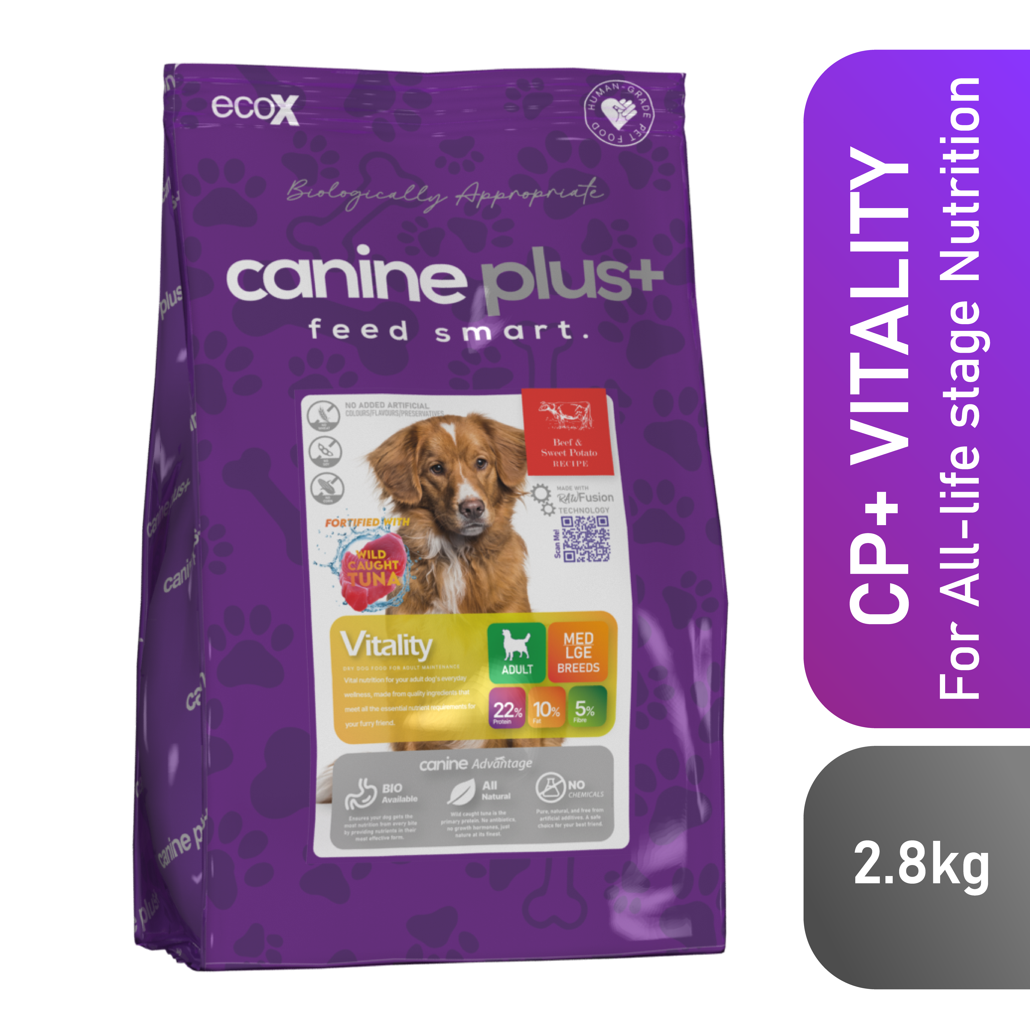 Canine Plus+ Vitality Dog Food [Beef & Sweet Potato] 2.8kg | Daraz.lk