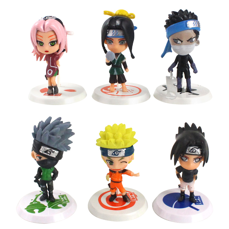 6pcs/set Uzumaki Naruto Shippuden Anime PVC Action Figure Hatake ...