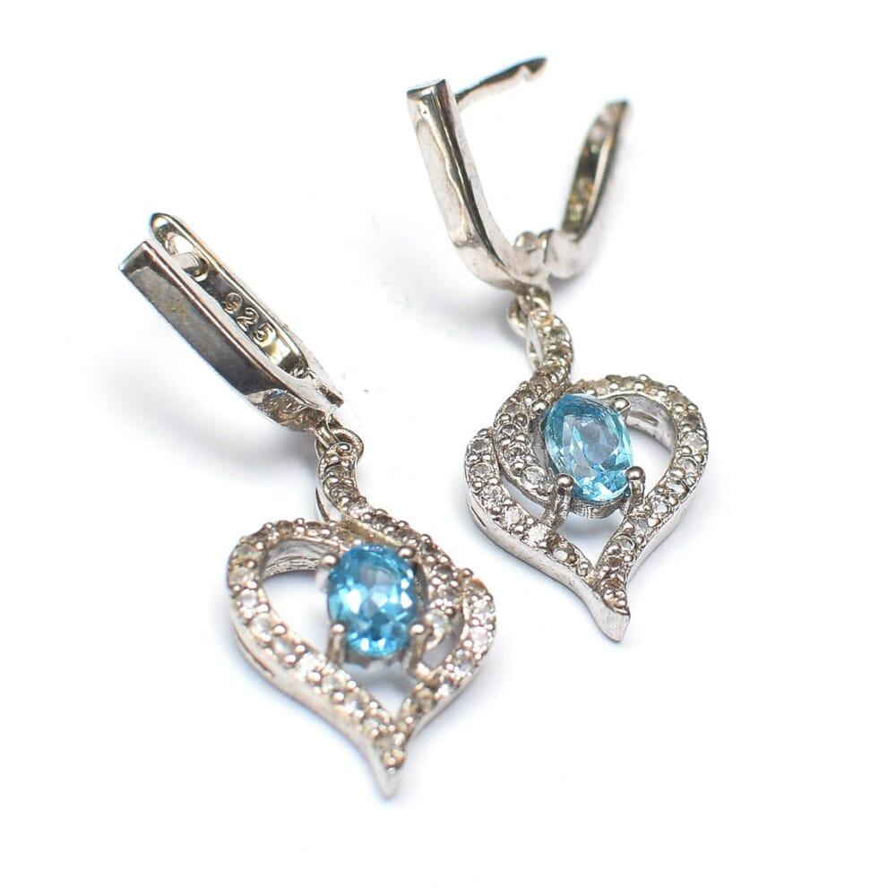 SB Topaz Earring - Blue | Daraz.lk