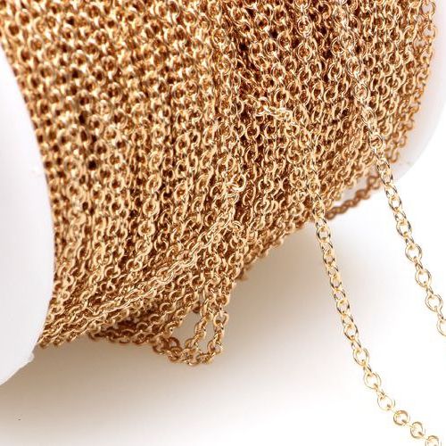 1-10m/lot 1.5mm KC Gold/Silver/Black Color Plated Necklace Chains For ...