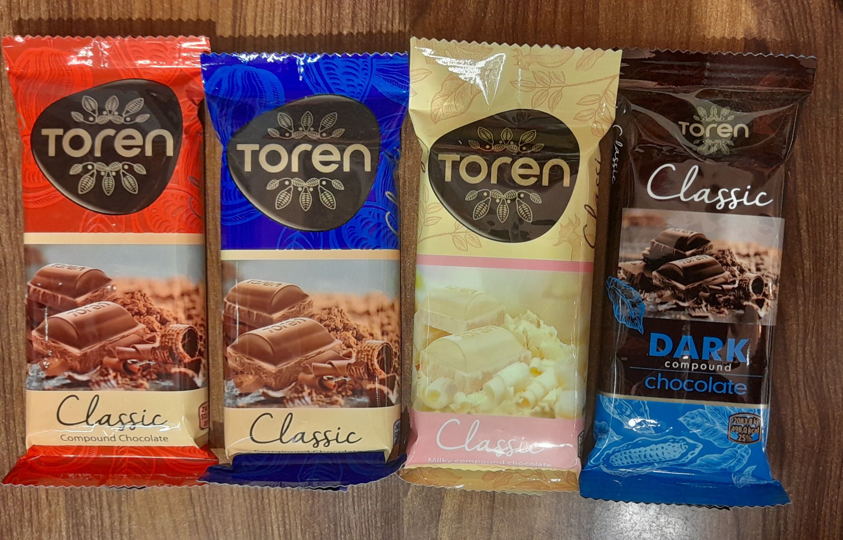 Toren Chocolate Mix 55g Flavours Chocolate,White,Dark x4Pcs Combo Pack ...