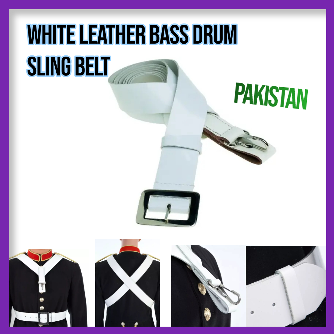 White Leather Bass Drum Sling Belt - Pakistan | Daraz.lk