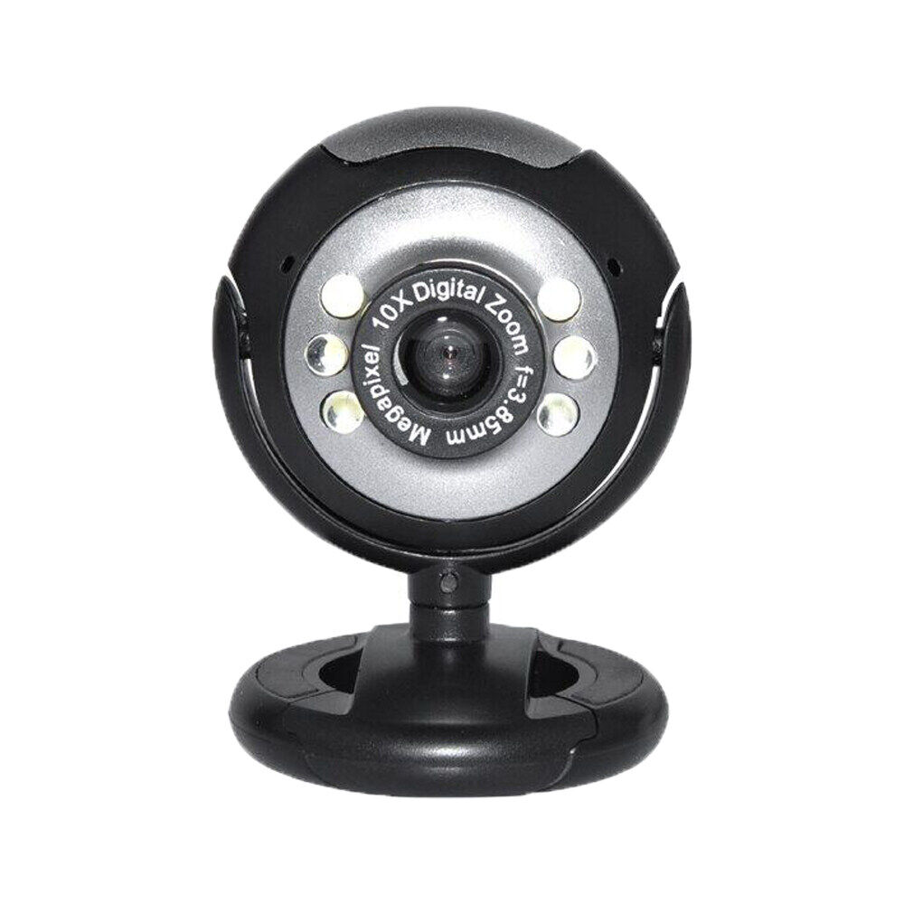 JTKE USB 2.0 Digital HD Webcam Computer Camera 30.0 Mega Pixels 6 LED ...