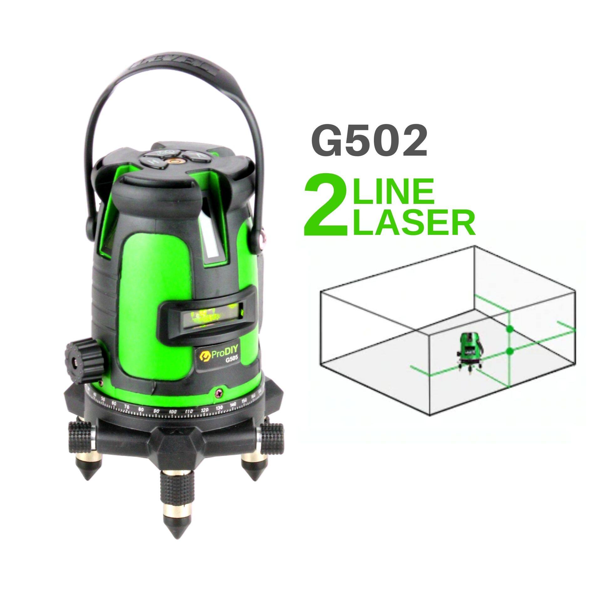 PRODIY 5 Green Line Laser Level Measure Automatic Laser 360 Rotary ...