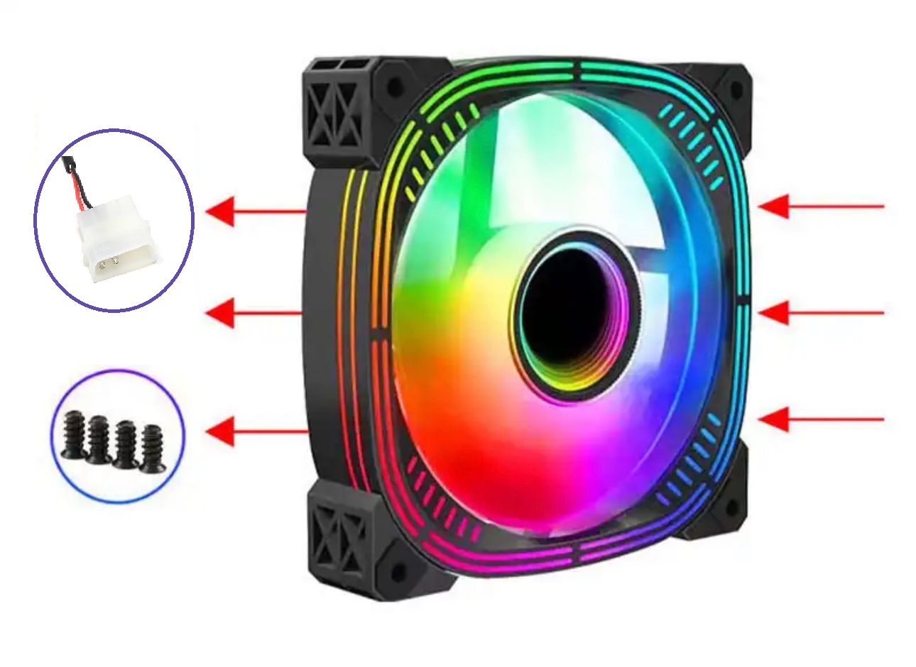 RGB Computer Case 12cm New Fan | Daraz.lk