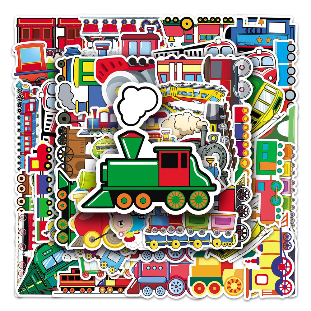 20/40pcs Train Stickers Railway Engines Locomotives Freights Stickers ...