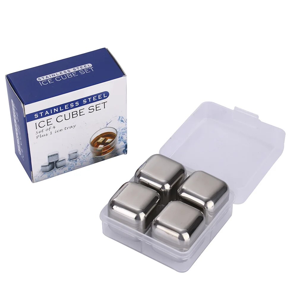 gan cube Reusable 316 Stainless Steel Ice Cubes Whiskey Ice Cubes ...