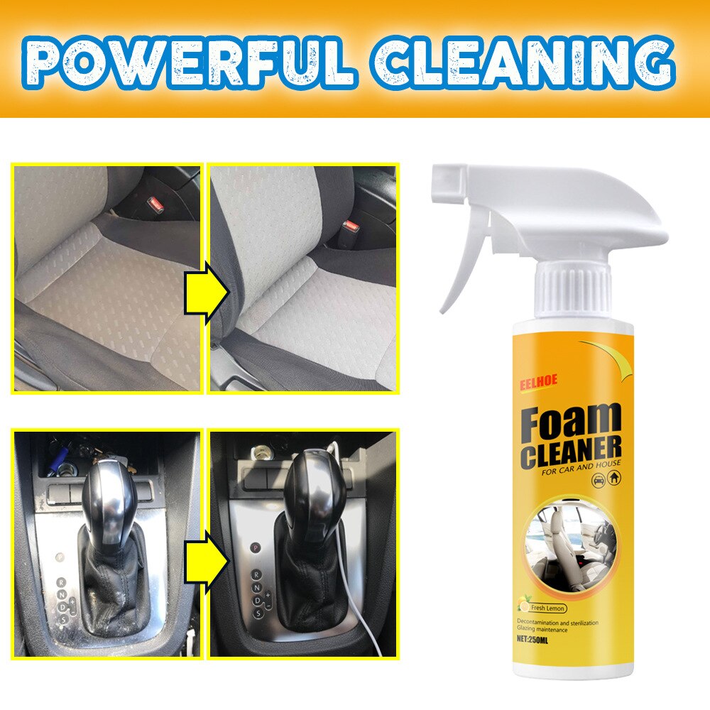 250ML New Multi-Functional Car House Seat Interior Foam Cleaner All-Purpose Cleaning Agent ...
