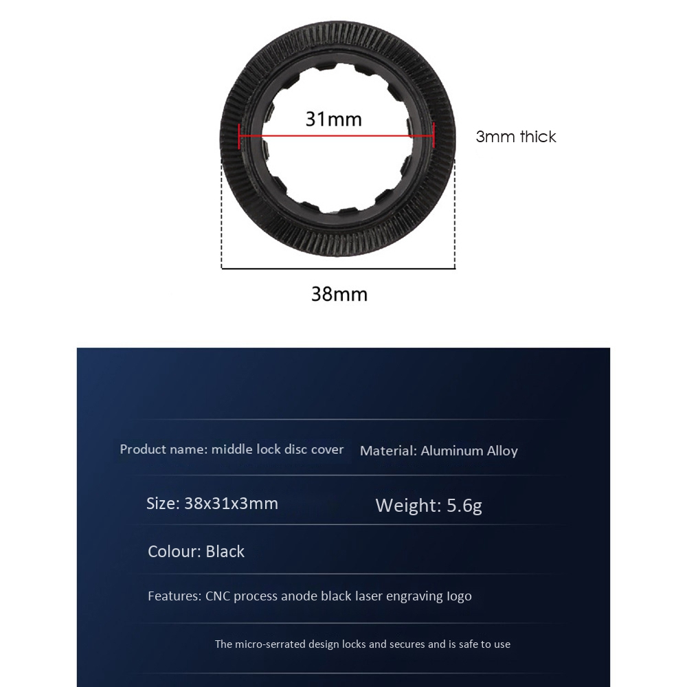 1Pcs Centerlock Rotor Adapter Bike Center Lock Disc Cover Aluminum ...