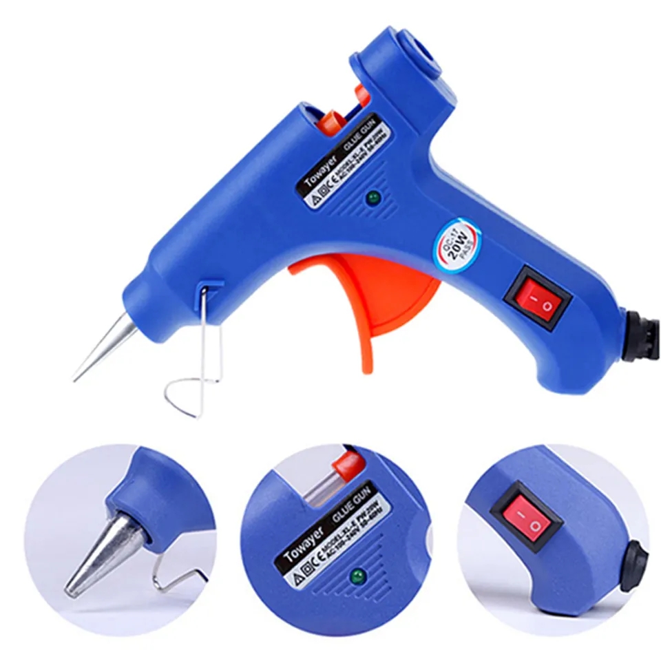 Glue Gun (Free 12 Glue Stick) 110 - 240V Safety Switch Hot Melt Art ...