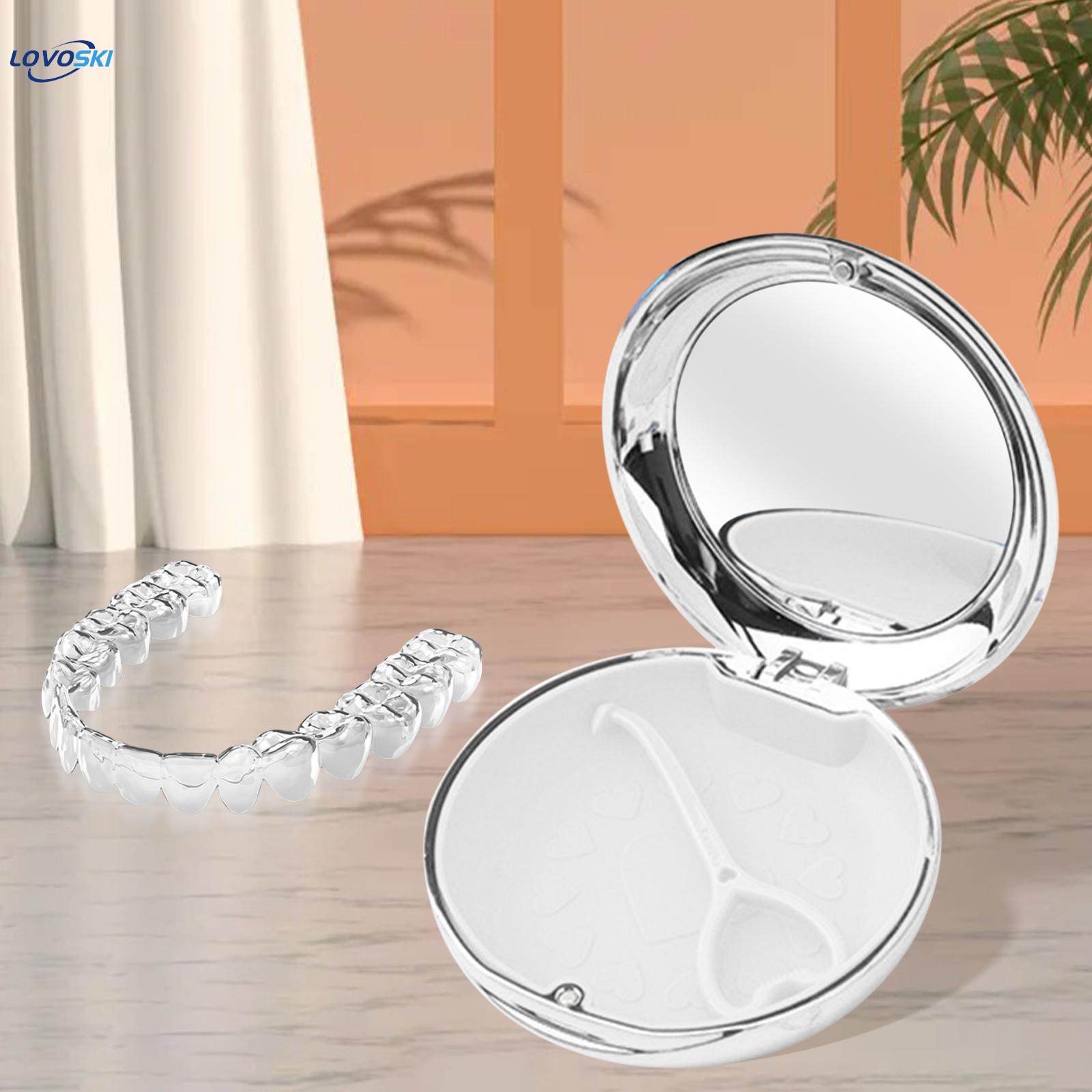 Compact Retainer Case with Mirror Storage Boxes Silicone Liner | Daraz.lk