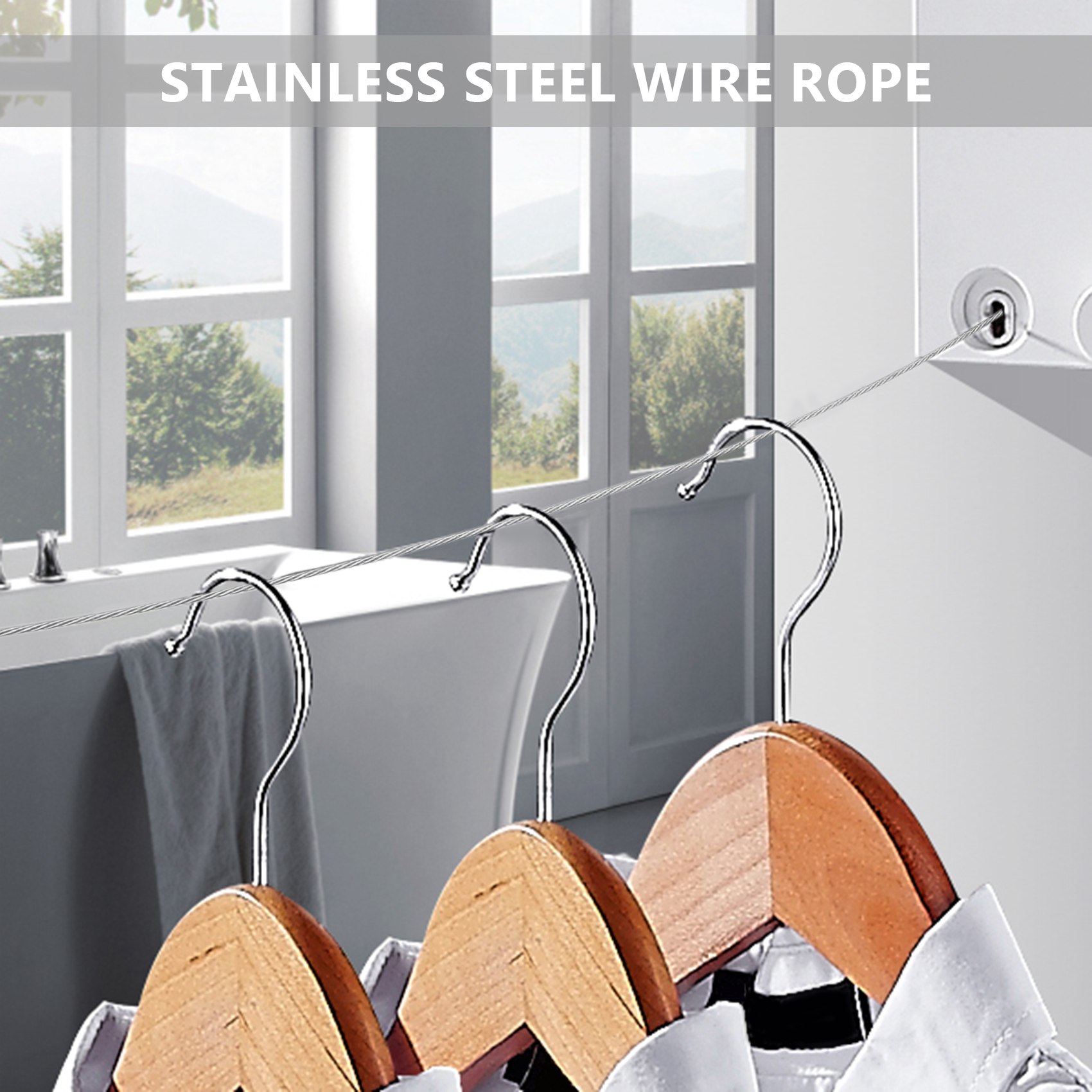 STAINLESS Steel Wire Rope Cable Rigging, Length:15m Diameter:1.0mm ...