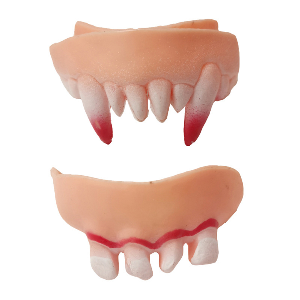 10Pcs Funny Vampire Zombie Denture Teeth Halloween Cosplay Costume ...