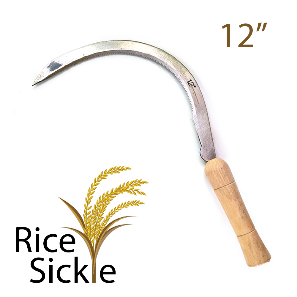 Farming rice harvesting knife long handle grass weeding grain ...
