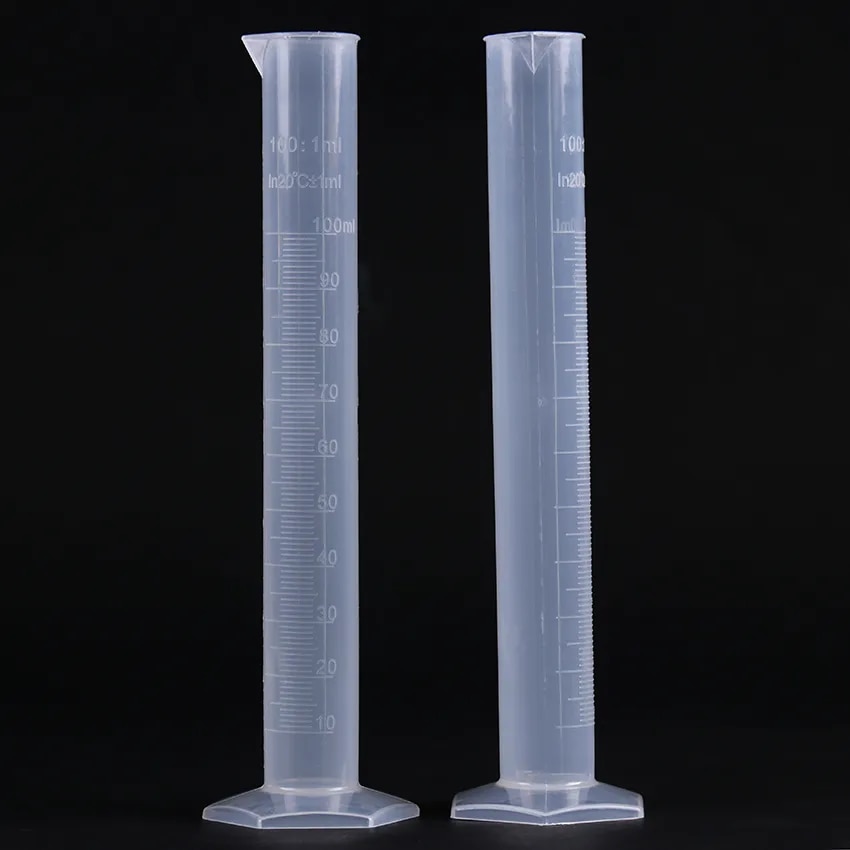 100ml Transparent Plastic Graduated Tube Liquid Measurement Graduated ...