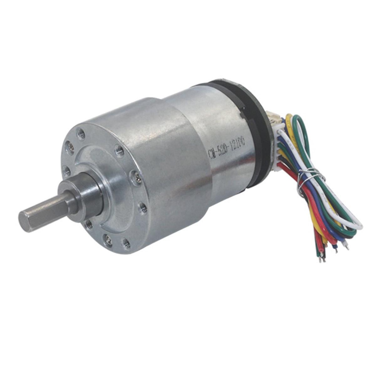 12V Electric Geared Encoder 6V 12 volt Low RPM 7 To 1590RPM Adjustable ...