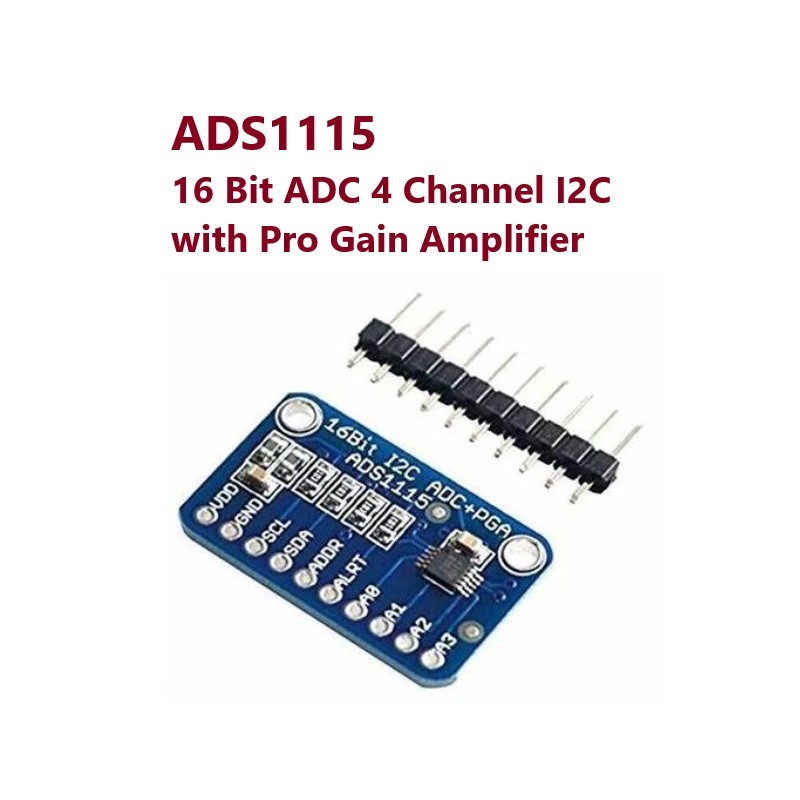 ADS1115 16 Bit I2C ADC 4 Channel with Pro Gain Amplifier Module | Daraz.lk