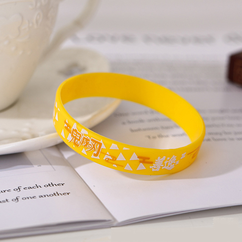 【Fanco Toy store】（NEW）1pc Demon Slayer Silica Gel Cartoon Bangles Demon ...