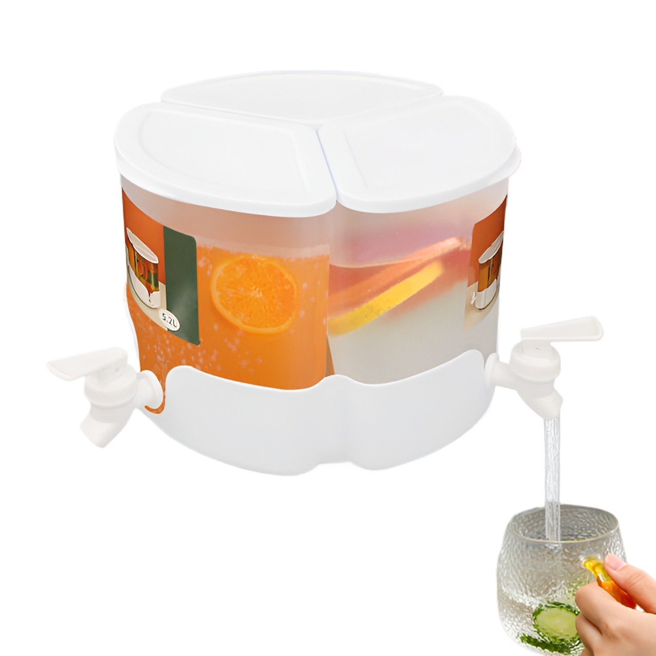 Premium 3-in-1 6L Juice Dispenser with Triple Chamber Design | Daraz.lk
