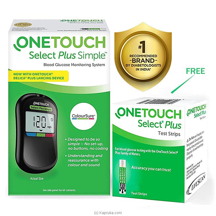 OneTouch Select Plus Simple glucometer machine | Simple & accurate ...