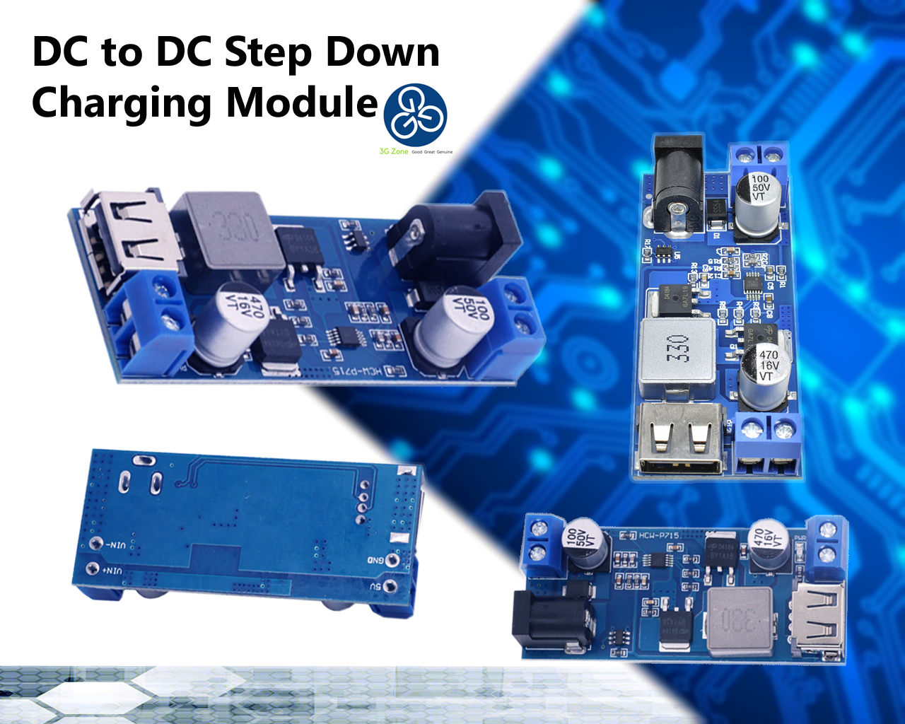 DC-DC 24V/12V To 5V 5A Step Down Power Supply Buck Converter Adjustable ...