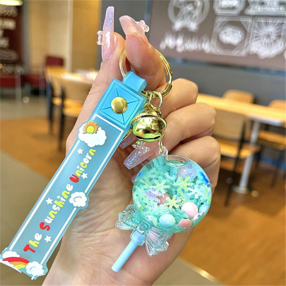 New Creative Lollipop key chain Cute Keychain Luxury Floating Cute ...
