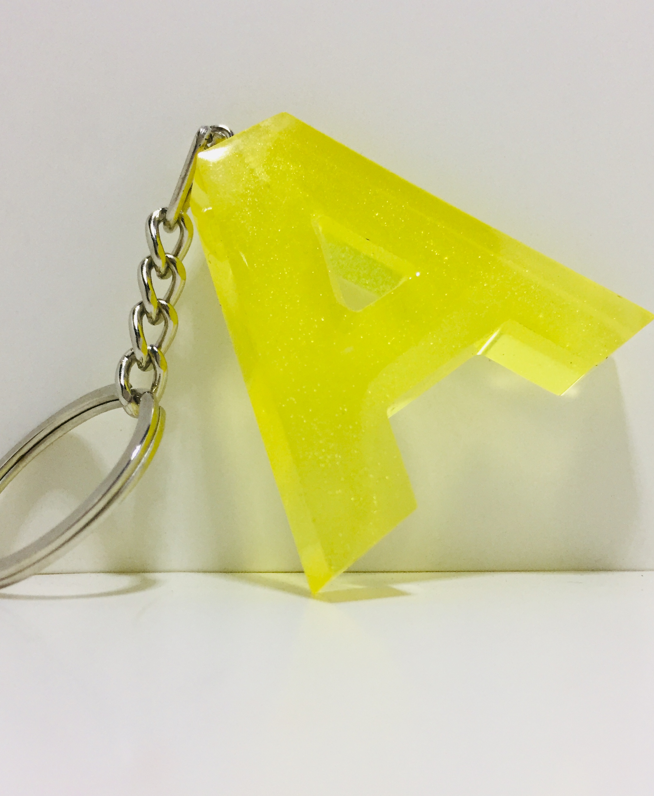 Key tag -1pc Crestal Clear Epoxy Resin English Letter Key Chain.26 ...