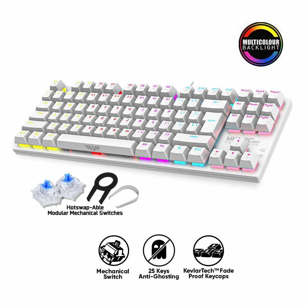 ARMAGGEDDON MKA-2C NEO PSYCHRAVEN GAMING KEYBOARD WHITE (RED SWITCH ...