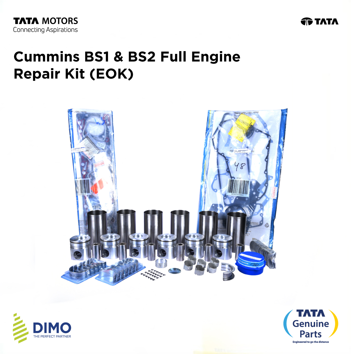 Cummins BS1 & BS2 Full Engine Repair Kit (EOK)+ENGINE OVERHAUL KIT 6BT W/- ST + TE885401082516 ...