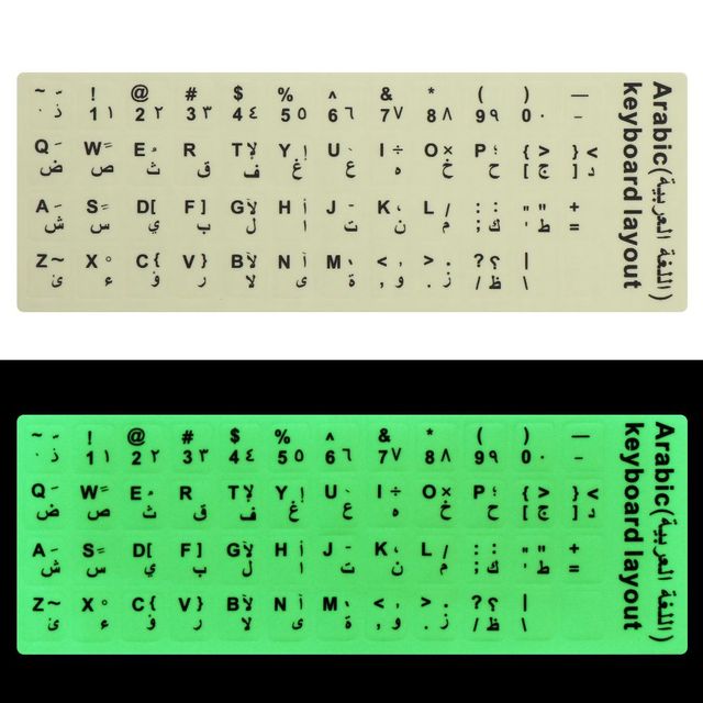 For Lap Pc Luminous Keyboard Sticker Letter Protective Film Alphabet ...