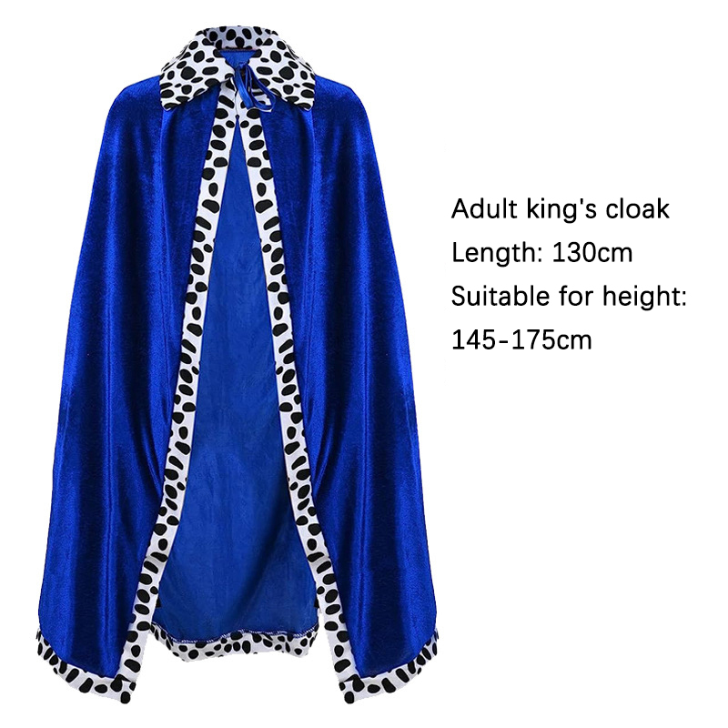 Adult Kids Cape King Prince Cosplay Costume Crown Shawl Parent-child ...