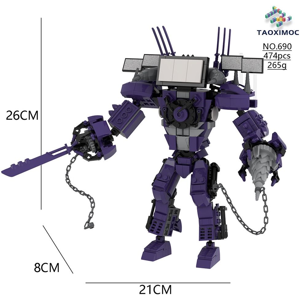 1Pcs Durable TvMan Plus Titan Skibidi Toilet Figure Cameraman Large ...