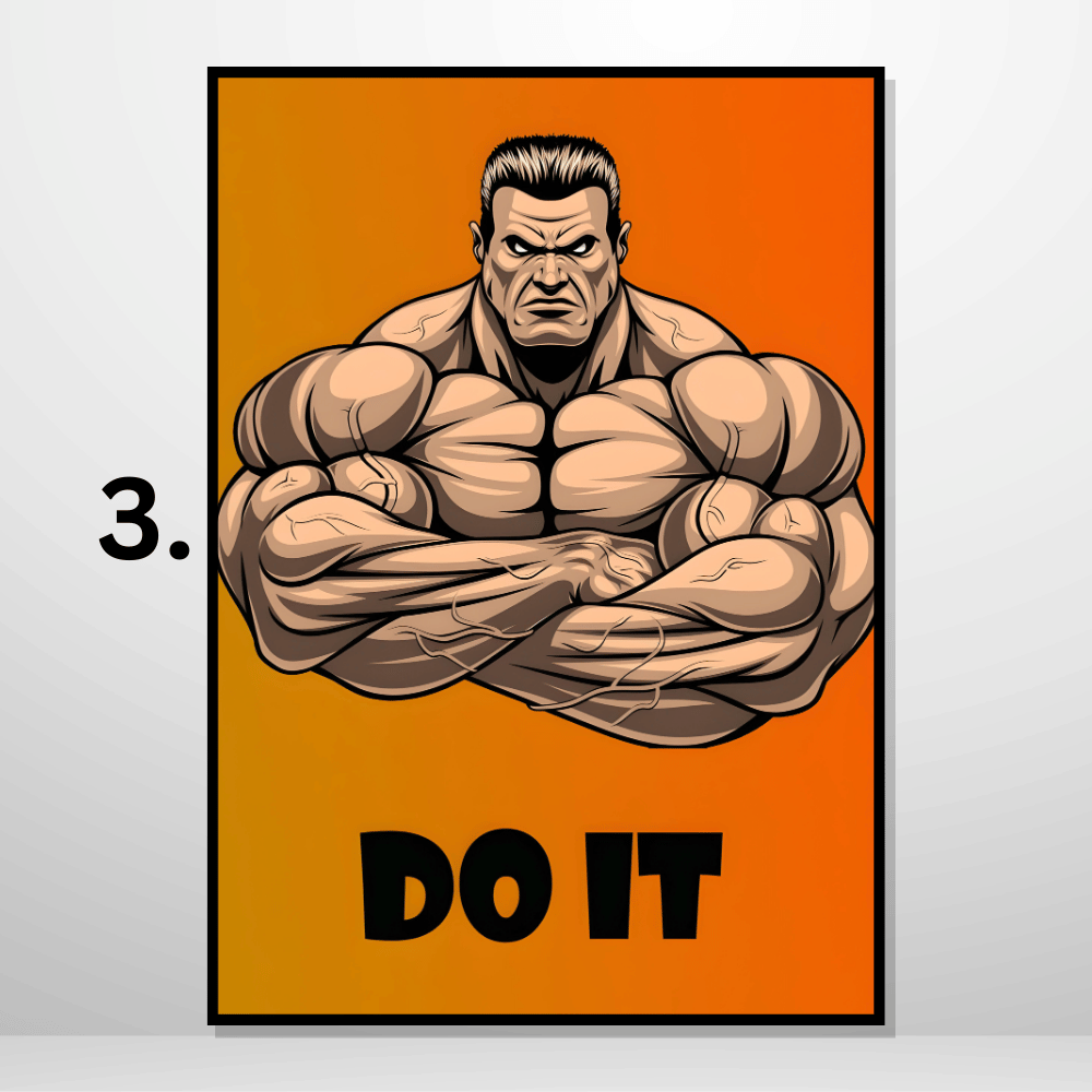 A3/A4 Size framed Gym Motivational Workout Wall posters Desk Wall ...