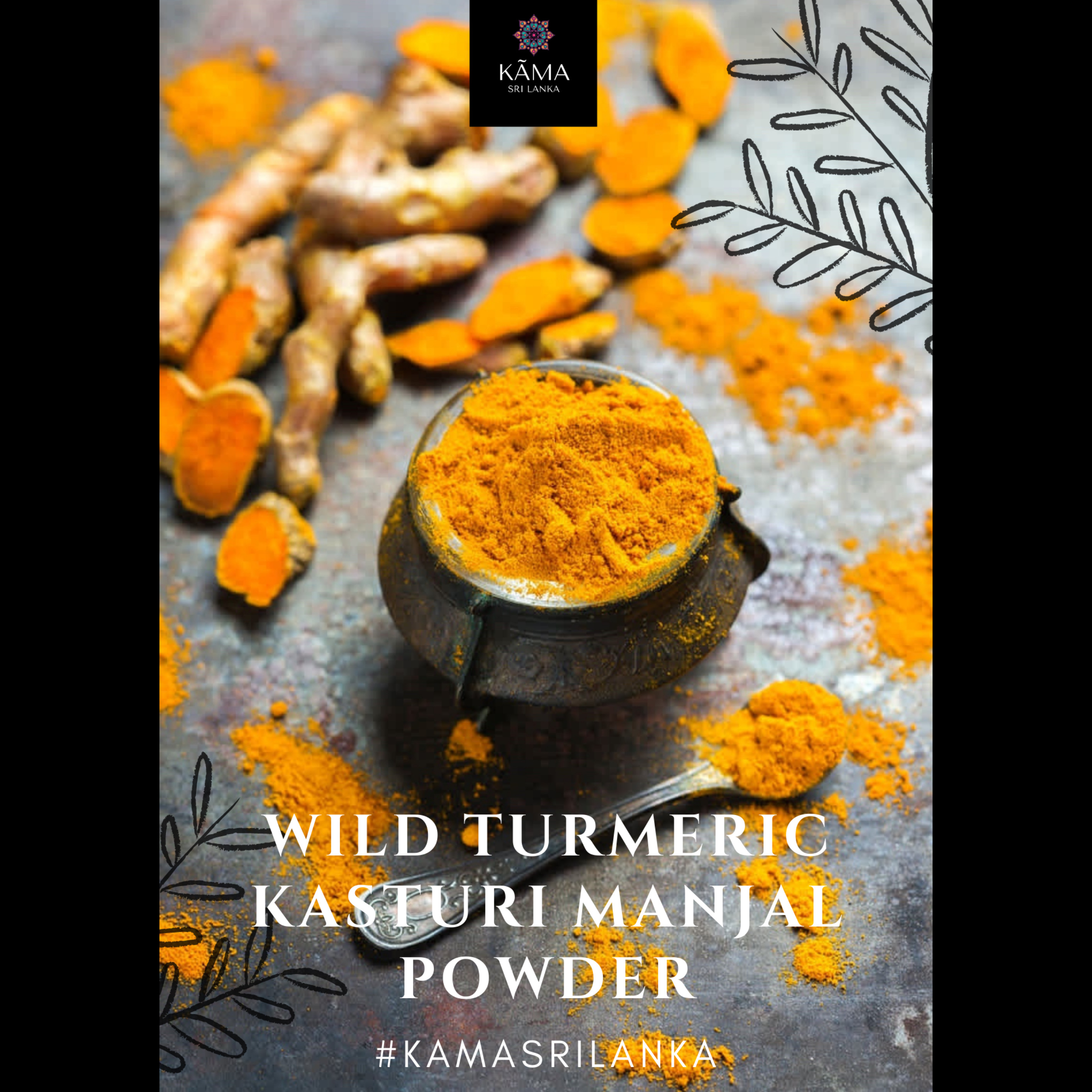 Kama Wild Turmeric Powder / Kasturi Manjal Powder - 50G | Daraz.lk