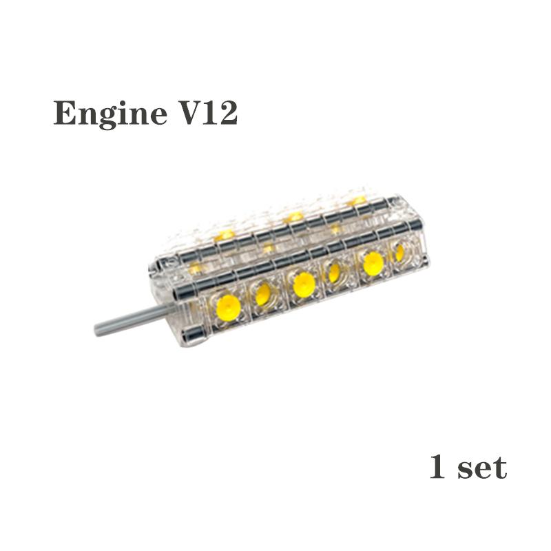 MOC Creative Technical Parts Kit V2 V4 V6 V8 V12 V14 Engine Cylinder ...