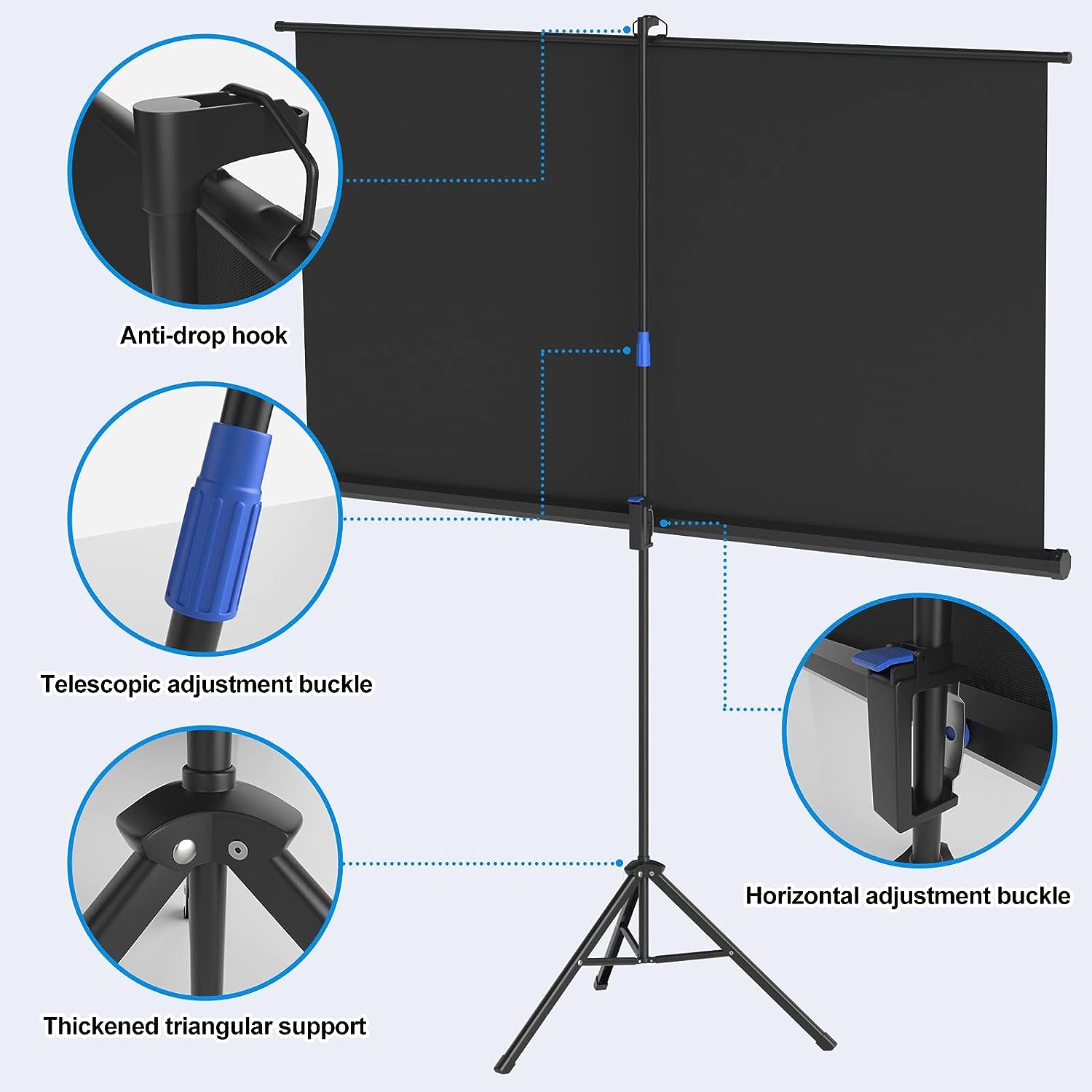 Portable Tripod Projector Screen (70"X70") | Daraz.lk