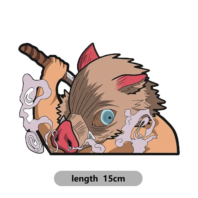 NEW Demon Slayer Anime Sticker Funny Inosuke Peek Car Stickers ...