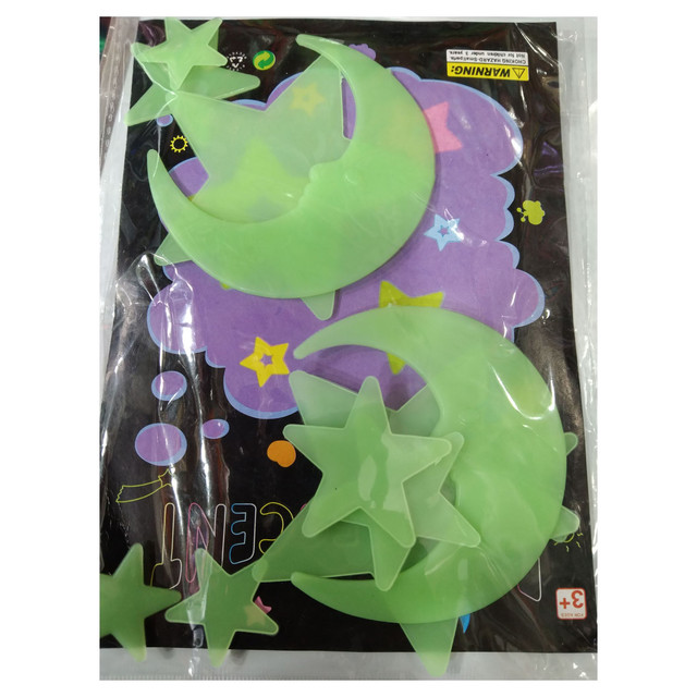Wall Radium Sticker Moon & Star 10 pcs | Daraz.lk