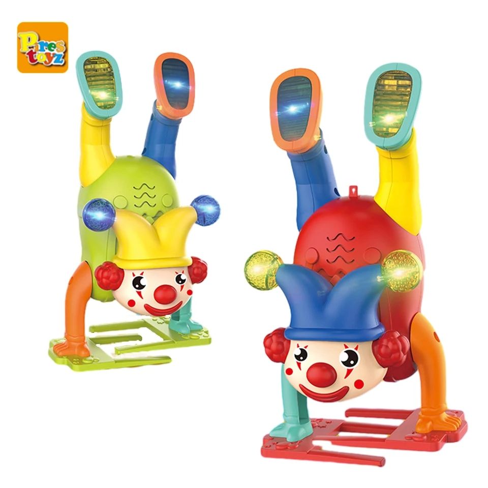 Electric Dancing Walking Clown Toy with Music and LED Light up Musical ...