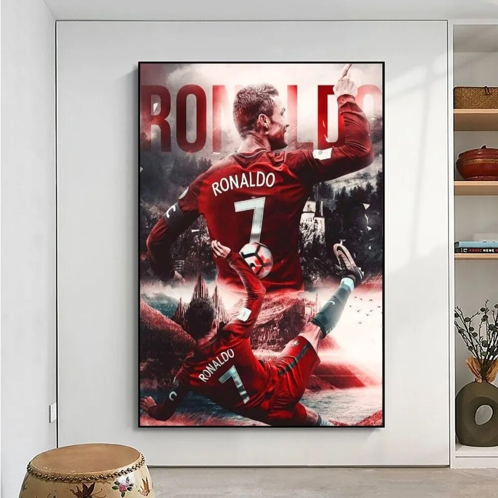 【NEW】 C-CR7 Football Star Poster No Framed Kraft Club Bar Paper Vintage ...