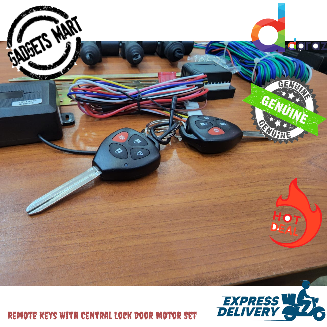 Remote Keys With Central Lock Door Motor Set | Daraz.lk