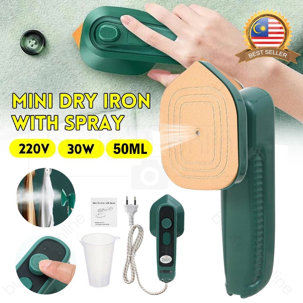 Portable Steam Iron Electric Mini Ironing Machine Handheld Hanging Iron Wet Dry Garment Steamer ...